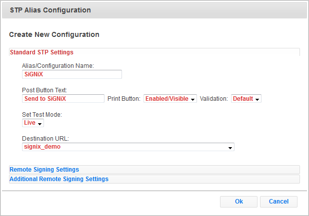 Remote Sign Configuration - SiGNiX